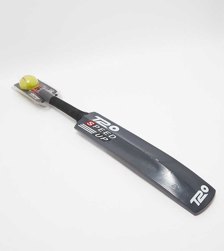Buy R&B Kids Speed Up T 20 Wooden Cricket Bat And Ball Hand 6 In Black ...