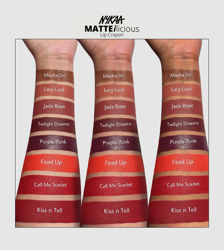 Buy Nykaa Matte Ilicious Lip Crayon Lacy Luck 10 2.8gm In Brown ...