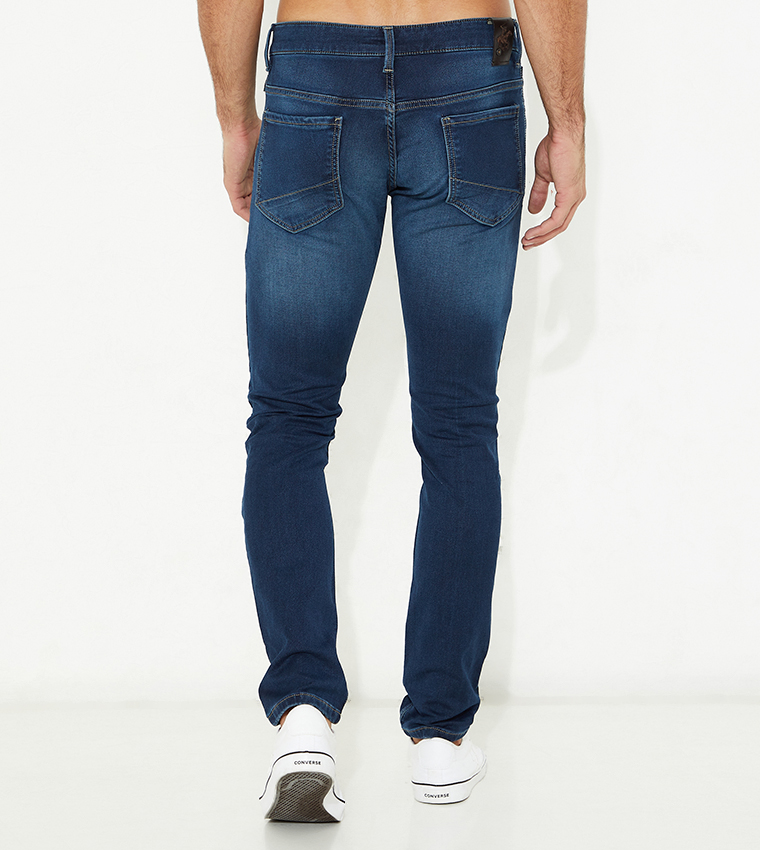 Buy Beverly Hills Polo Club 5 Pocket Slim Fit Denim In Blue | 6thStreet ...