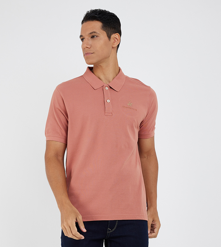 Buy Beverly Hills Polo Club Logo Embroidered Short Sleeves Polo T Shirt ...