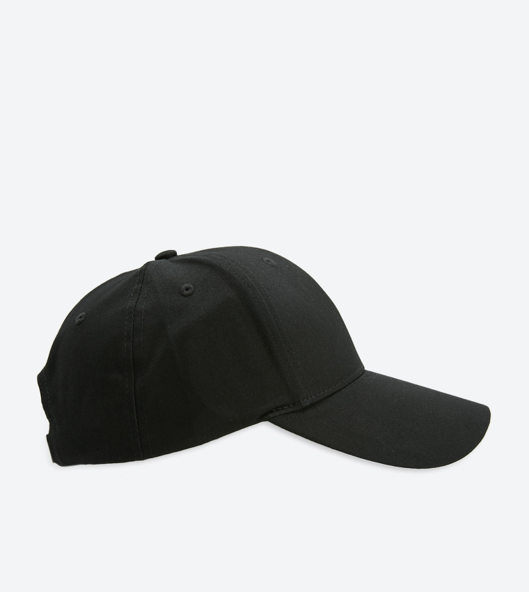 Buy Anta Signature Brand Stripe Adjustable Back Strap Cap Black In ...