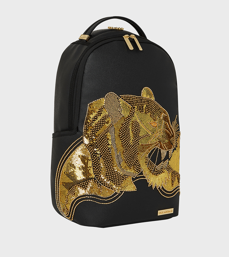 Buy Sprayground Gold Beaded Tiger Theme Backpack In Multiple Colors ...
