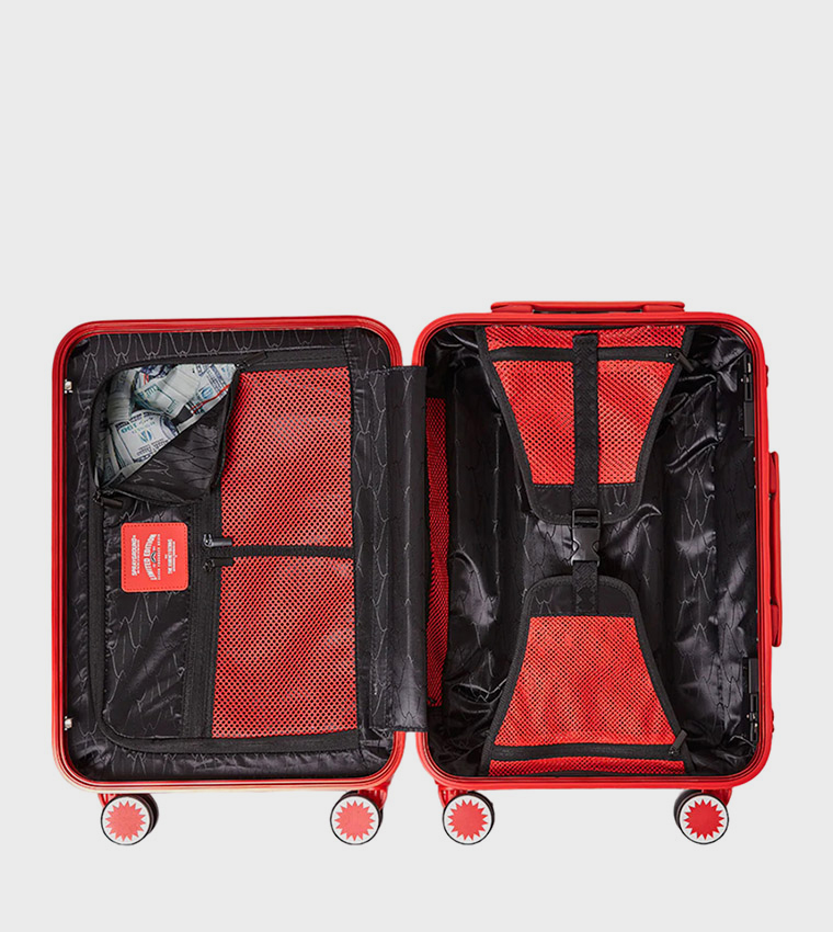 Buy Sprayground Shark Central Carry On Trolley Bag In Red | 6thStreet ...
