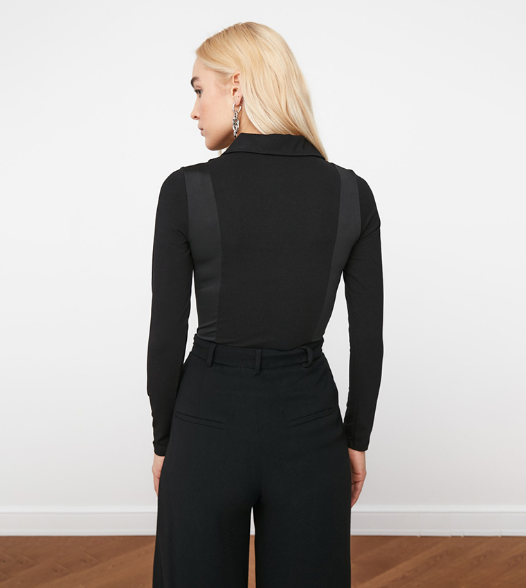 Buy Trendyol Zipper Basic Snapped Body In Black | 6thStreet UAE