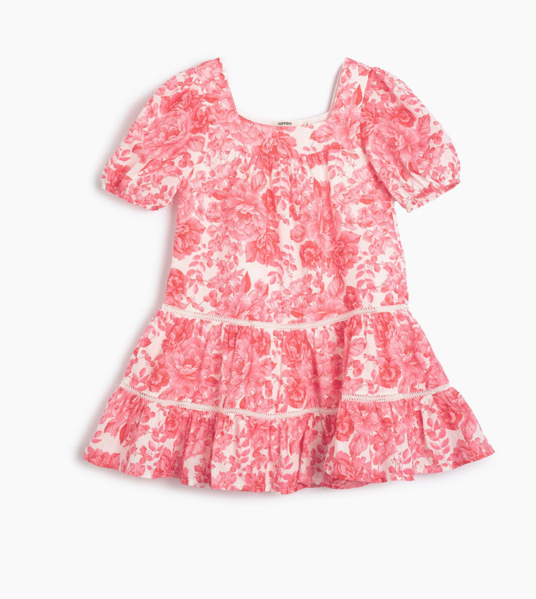 Buy Koton Floral Printed Tiered Dress In Red | 6thStreet UAE