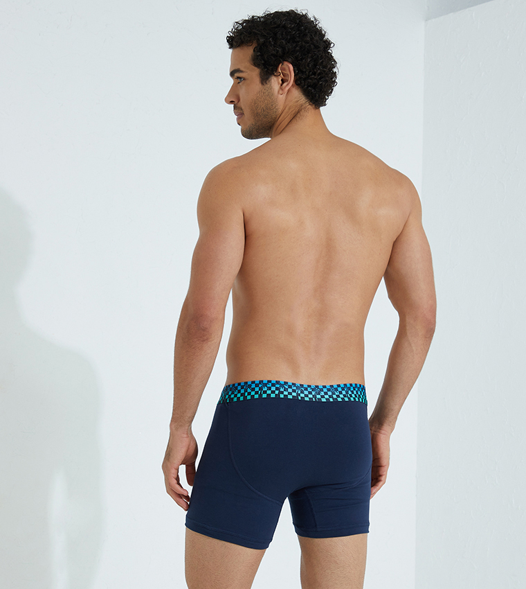 Buy Aeropostale Casual Relaxed Fit Boxer In Blue | 6thStreet UAE