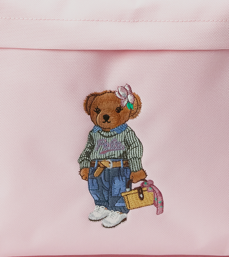 Buy Polo Ralph Lauren Bear Embroidered Backpack In Pink | 6thStreet Qatar