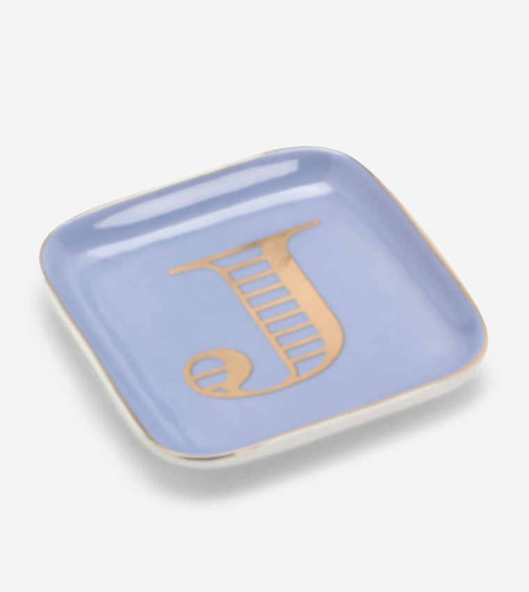 Buy Ardene Decorative J Initial Plate Purple In Purple | 6thStreet UAE