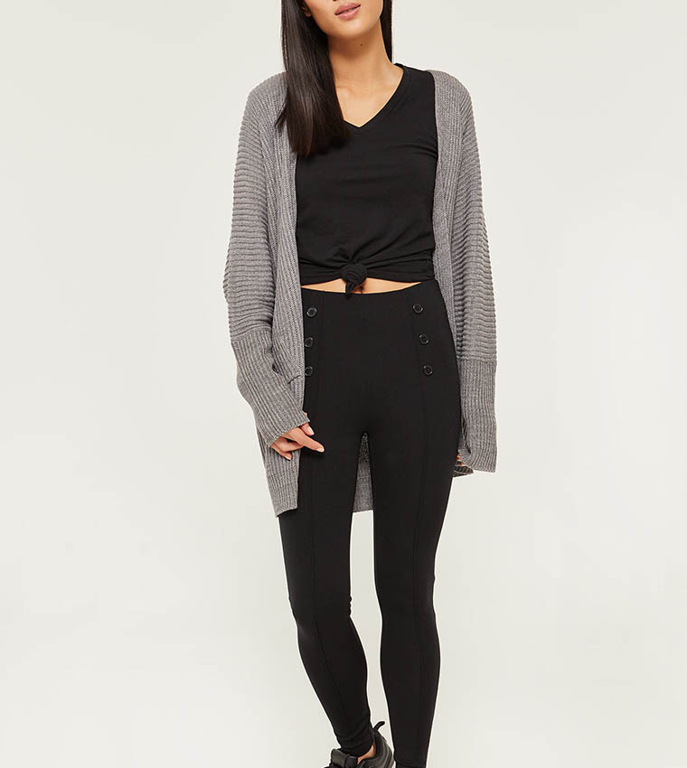 Buy Ardene Pdr Pin Tuck Sailor Legging Black In Black | 6thStreet Kuwait