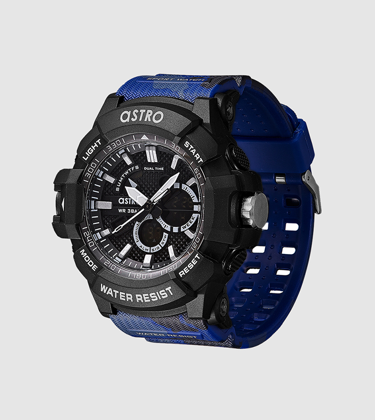 Buy Astro Analog Digital Round Black Dial Watch In Blue | 6thStreet UAE