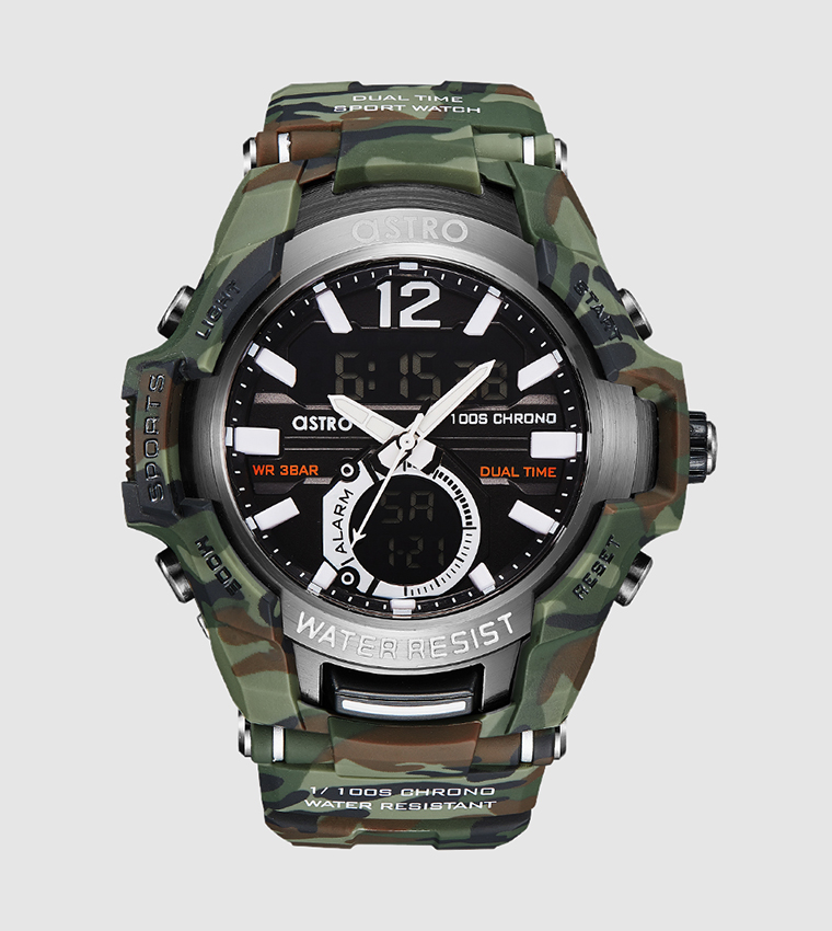 Buy Astro Analog Digital Round Black Dial Watch In Green | 6thStreet Qatar