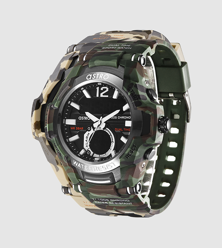 Buy Astro Analog Digital Round Black Dial Watch In Green | 6thStreet UAE
