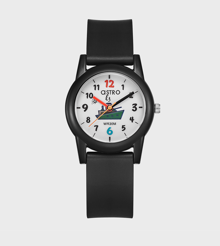 Buy Astro Round Dial Analog Watch In Black | 6thStreet Qatar