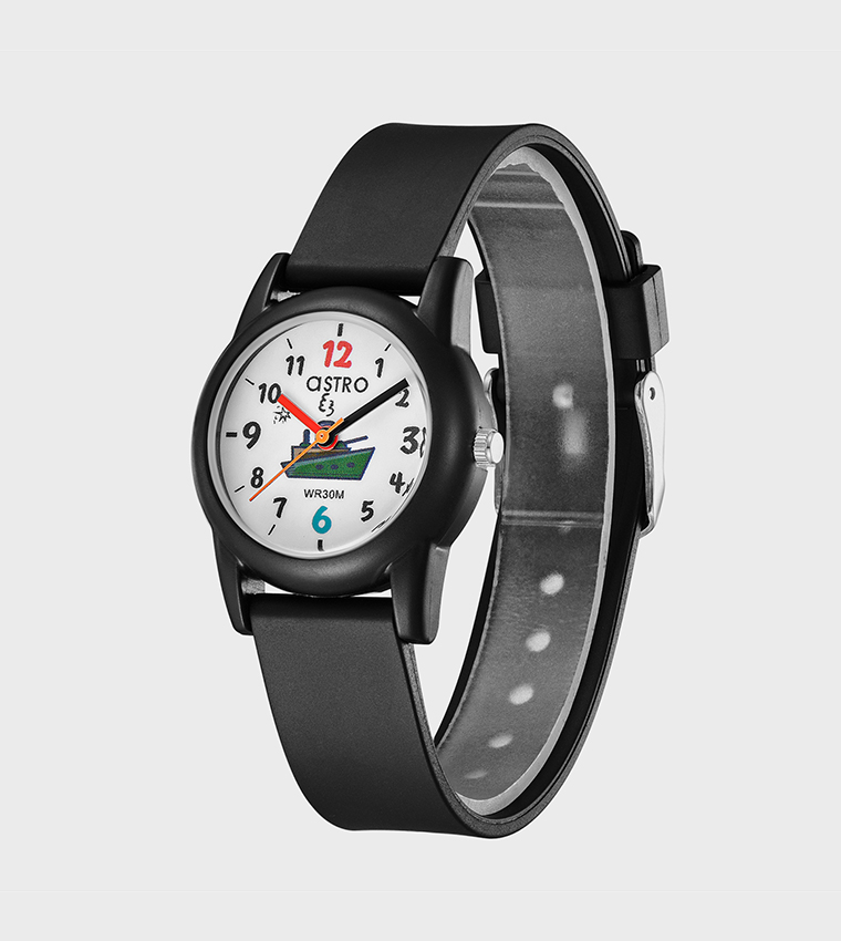 Buy Astro Round Dial Analog Watch In Black | 6thStreet Qatar