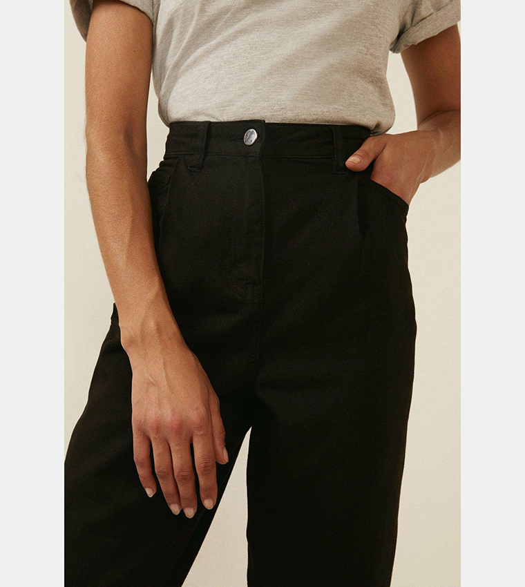 Buy Oasis Rachel Stevens Mom Fit Jeans In Black | 6thStreet Kuwait