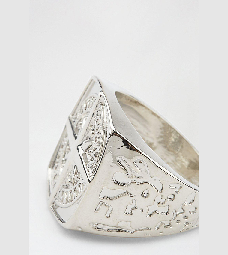 Buy Burton Silver Tone Star Design Ring In Silver | 6thStreet UAE