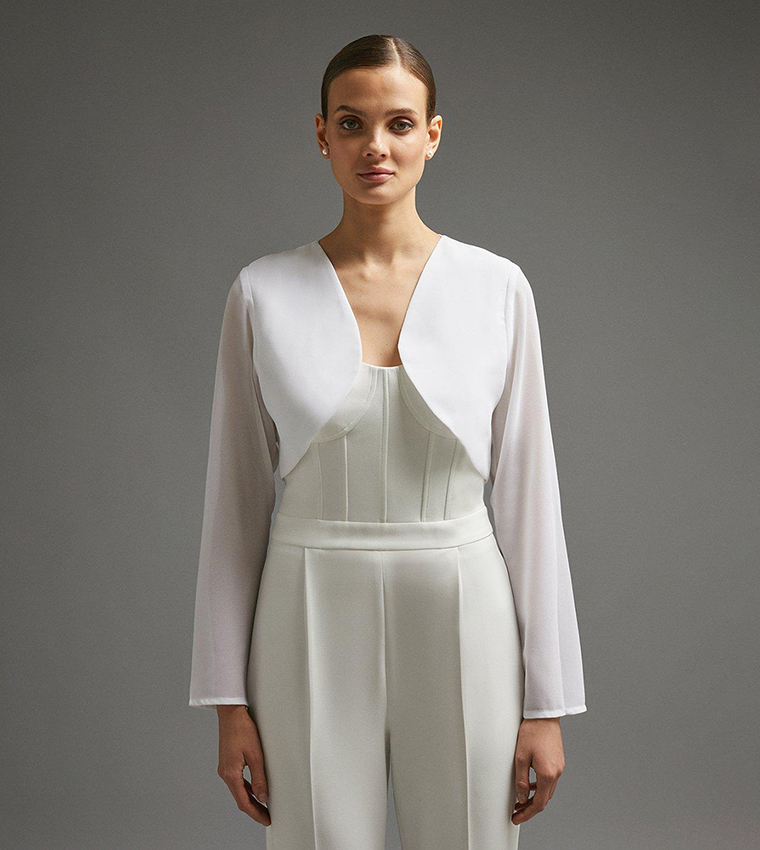 Buy Coast Cropped Bolero In Ivory | 6thStreet Bahrain