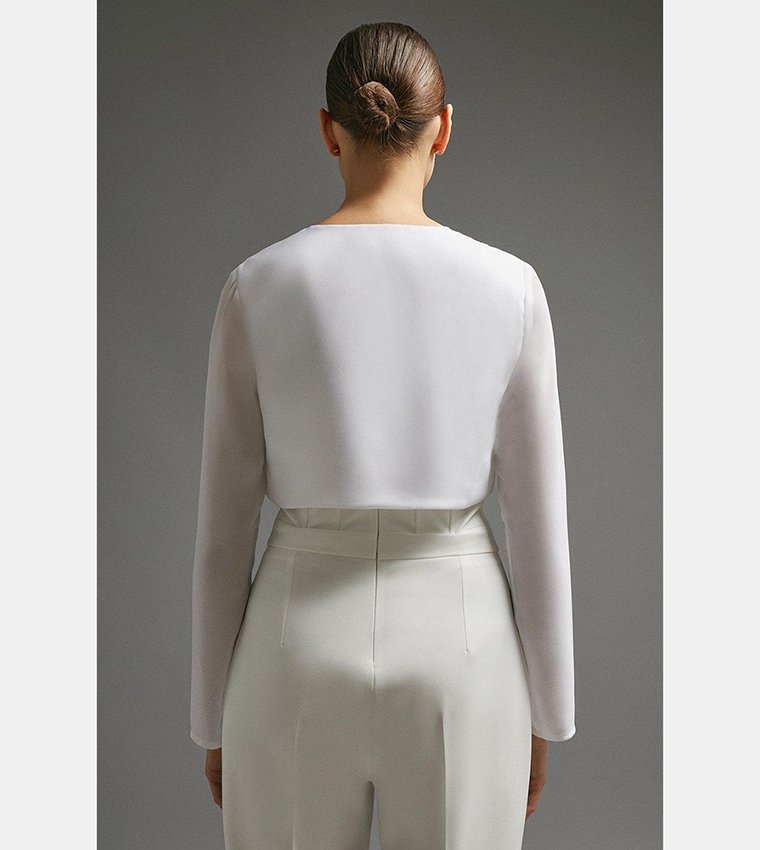 Buy Coast Cropped Bolero In Ivory | 6thStreet Bahrain