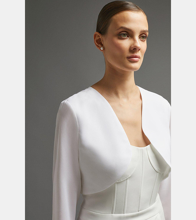 Buy Coast Cropped Bolero In Ivory | 6thStreet Bahrain
