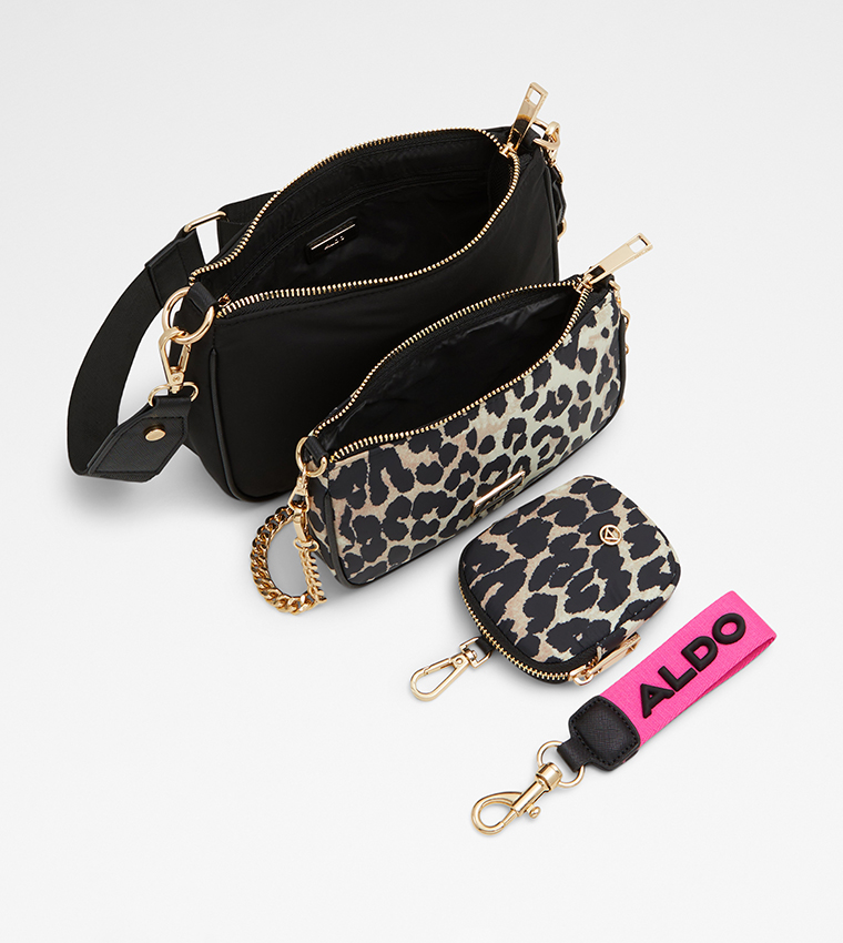Buy Aldo ACERAR Animal Print Crossbody Bag In Black | 6thStreet UAE