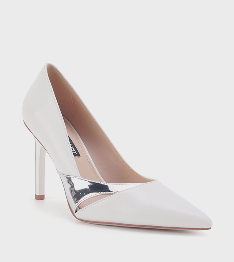 Buy Nine West Cut Out Detail Pumps In Off White | 6thStreet UAE