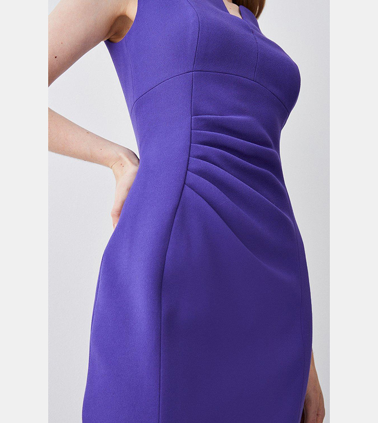 Buy Karen Millen Structured Crepe Envelope Neck Pencil Midi Dress In ...