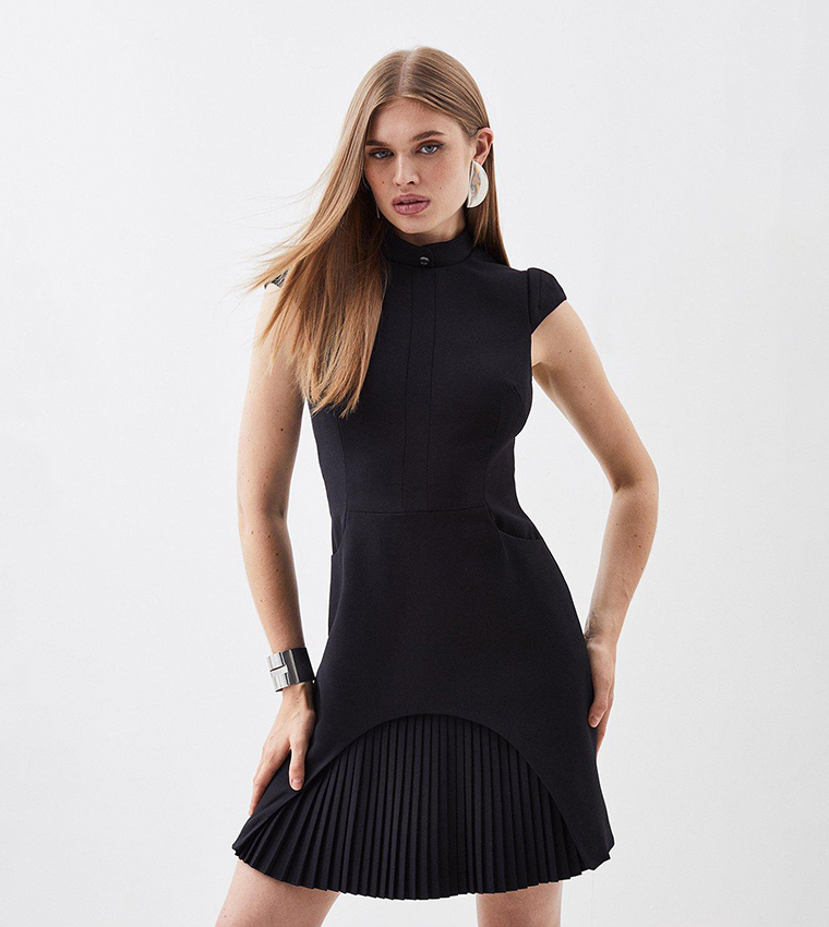 Buy Karen Millen Military Tailored Mini Dress In Black | 6thStreet UAE