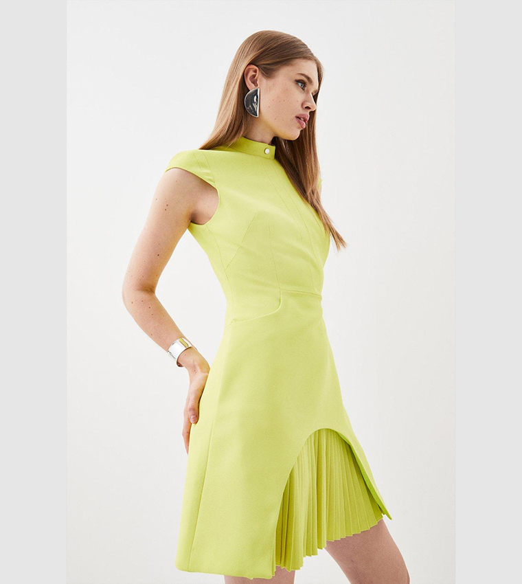 Buy Karen Millen Military Tailored Mini Dress In Lime 6thstreet Uae