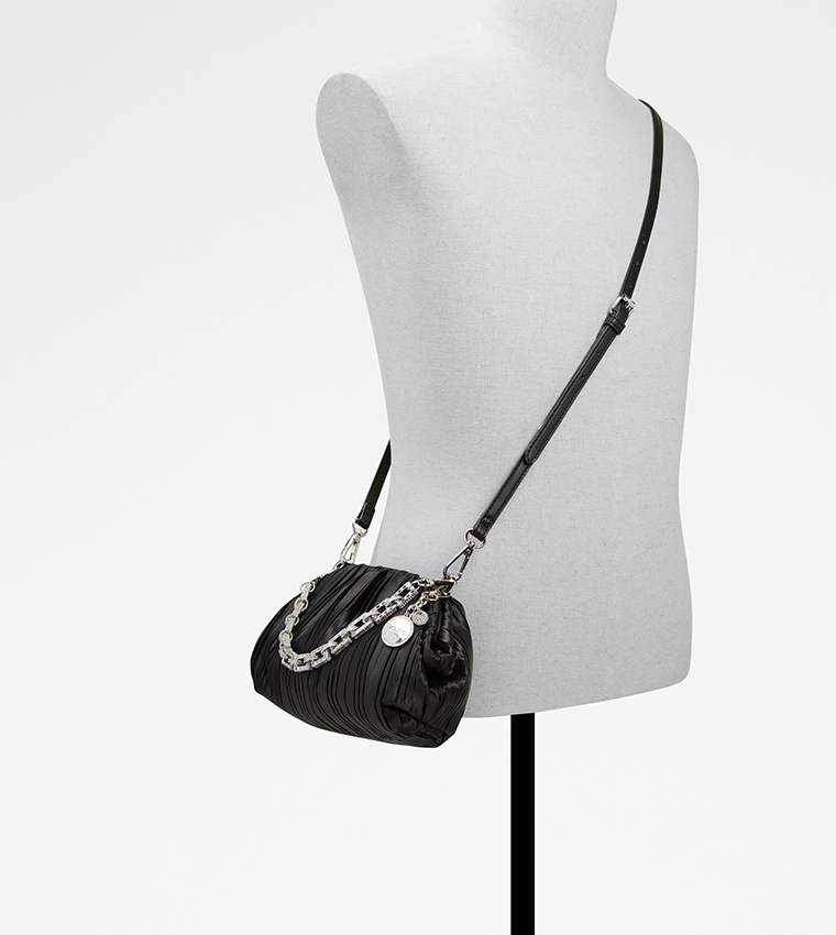 Buy Aldo ALMASA Pleated Clutch With Sling In Black | 6thStreet UAE