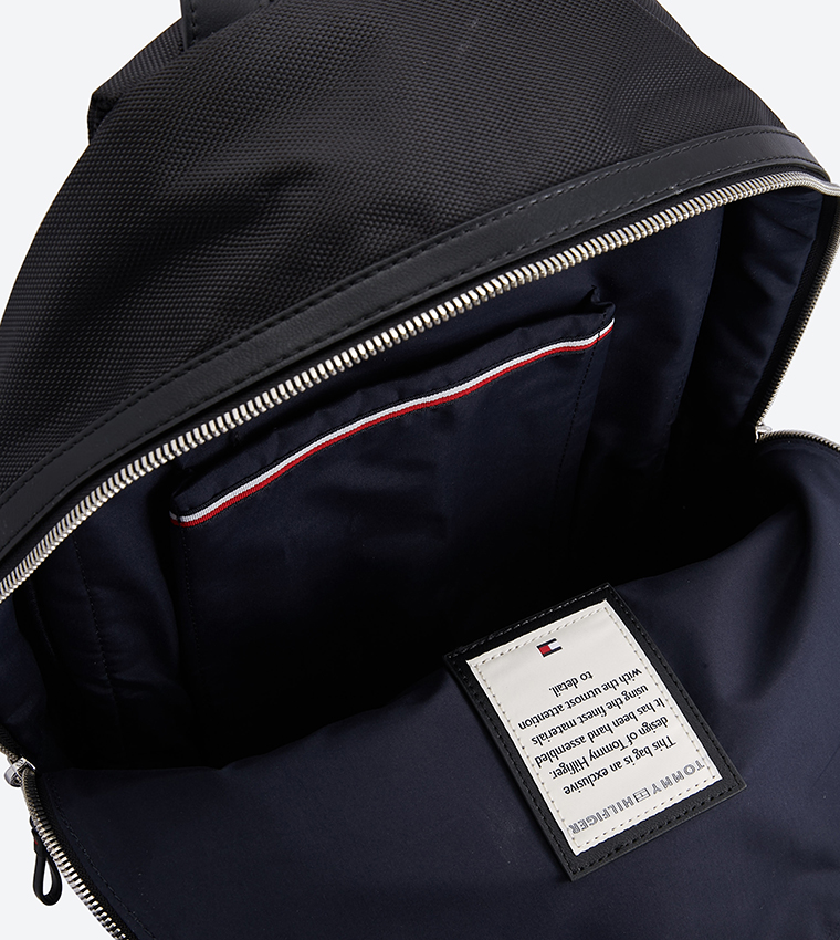 Buy Tommy Hilfiger Elevated Zip Closure Front Pocket Details Backpack ...