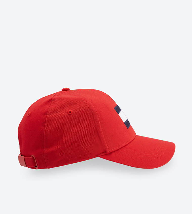 Buy Tommy Hilfiger Big Flag Details Adjustable Back Closure Cap Red In ...