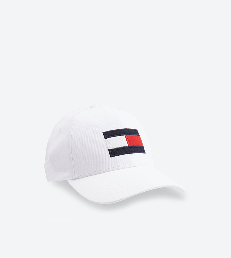 Buy Tommy Hilfiger Big Flag Details Adjustable Back Closure Cap White ...