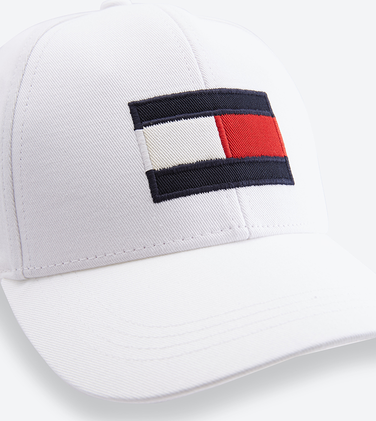 Buy Tommy Hilfiger Big Flag Details Adjustable Back Closure Cap White ...