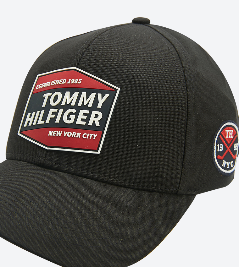 Buy Tommy Hilfiger Adjustable Back Strap Patche Details Cap Black In ...
