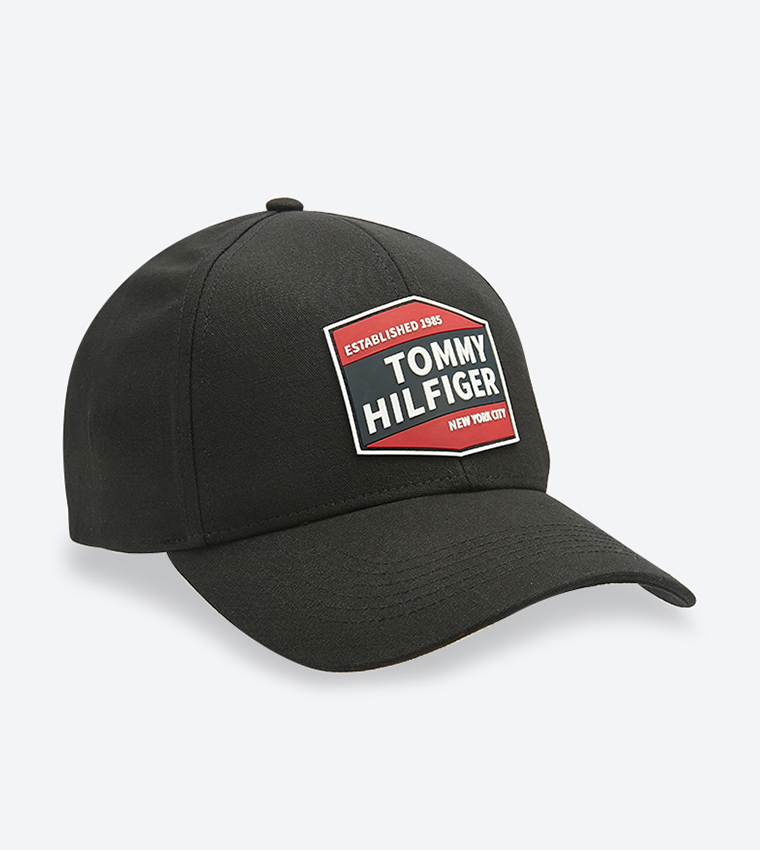 Buy Tommy Hilfiger Adjustable Back Strap Patche Details Cap Black In ...