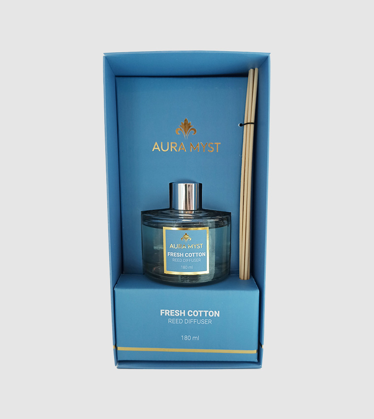 Buy Aura Myst Reed Diffuser 180ml Fresh Cotton In Blue | 6thStreet UAE