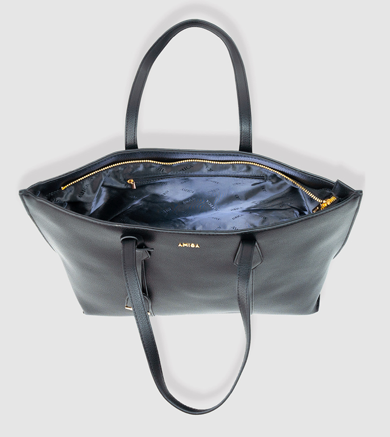 Buy Amica Marcia Metal Accent Tote Bag In Black | 6thStreet UAE