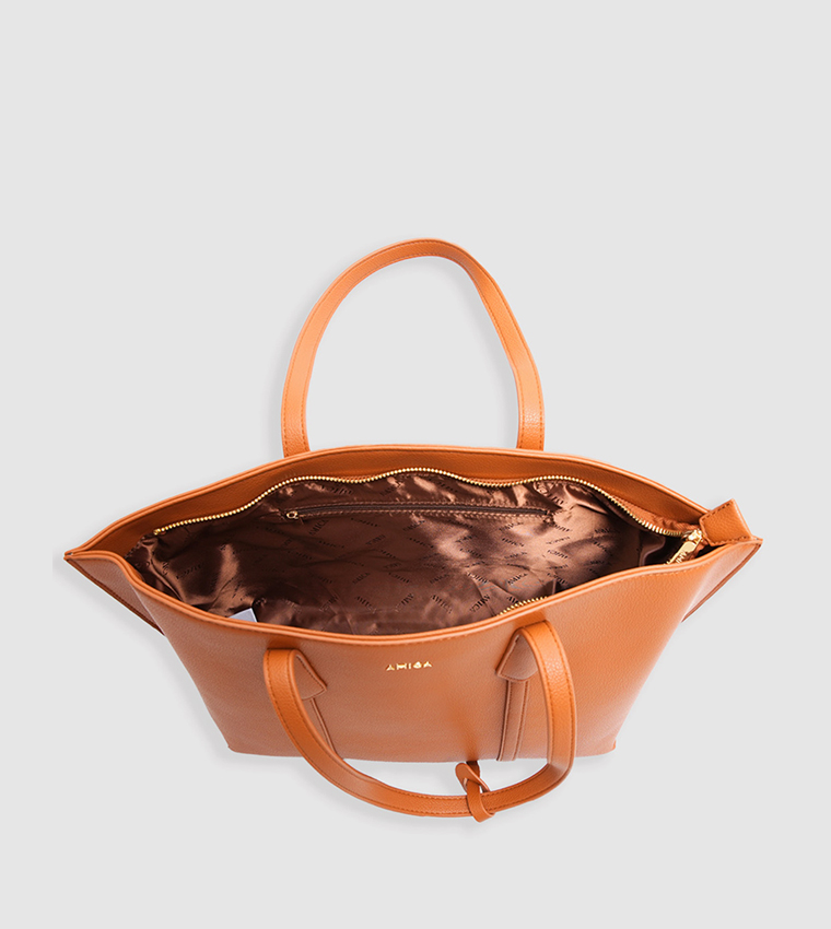 Buy Amica Marcia Metal Accent Tote Bag In Brown | 6thStreet UAE