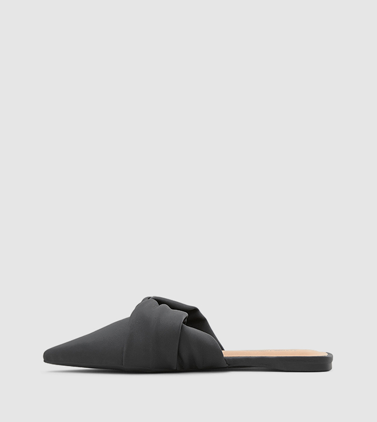 Buy Call It Spring Ambitious Slip On Flat Mules In Black | 6thStreet UAE