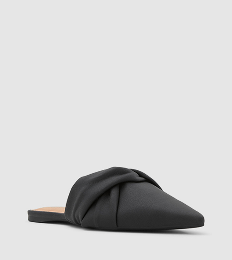 Buy Call It Spring Ambitious Slip On Flat Mules In Black | 6thStreet UAE