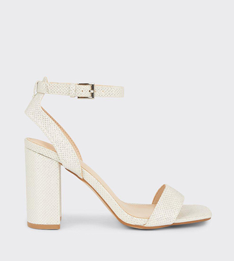 Buy Principles Serene Block Heel Sandals In White | 6thStreet UAE