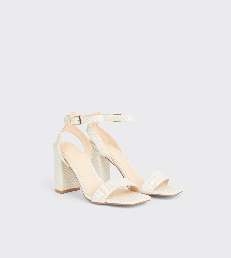 Buy Principles Serene Block Heel Sandals In White | 6thStreet UAE