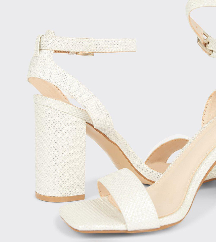Buy Principles Serene Block Heel Sandals In White | 6thStreet UAE