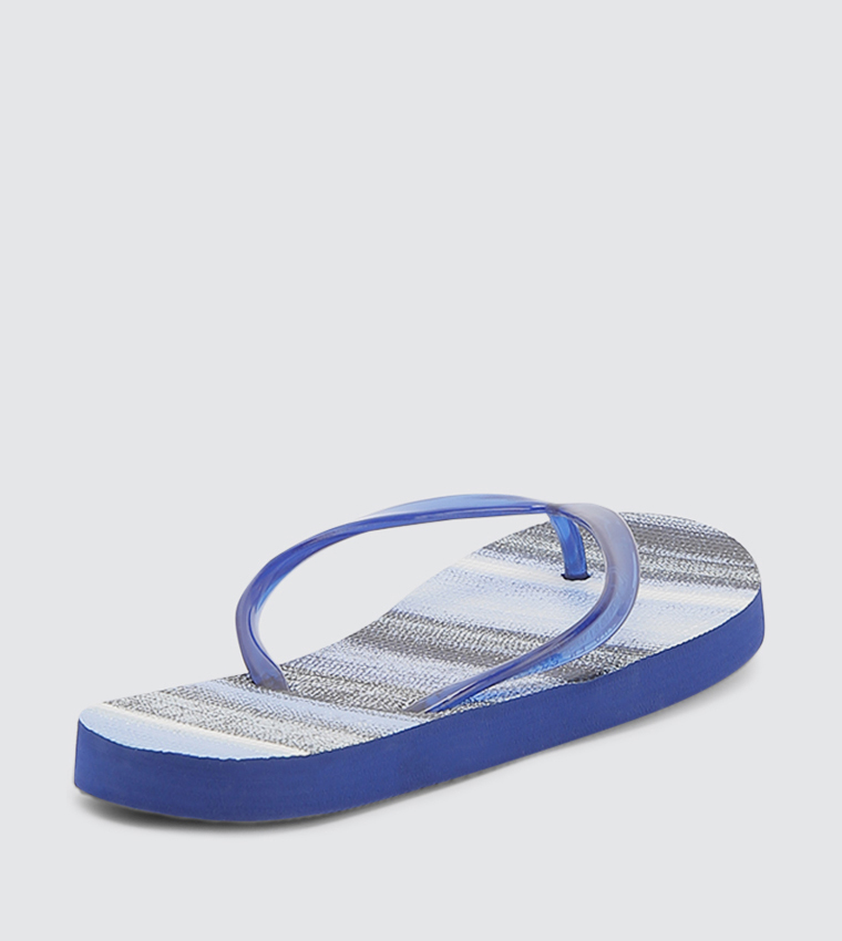 Buy Aeropostale Open Back Textured Round Toe Flip Flops In Blue ...