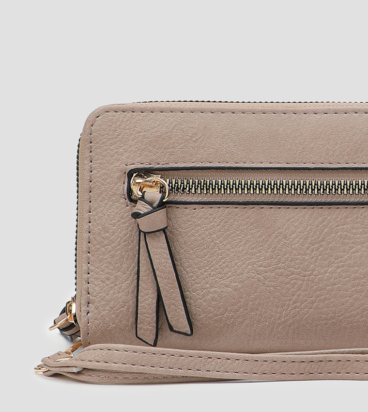 Buy Ardene Faux Leather Accordion Wallet In Beige | 6thStreet UAE