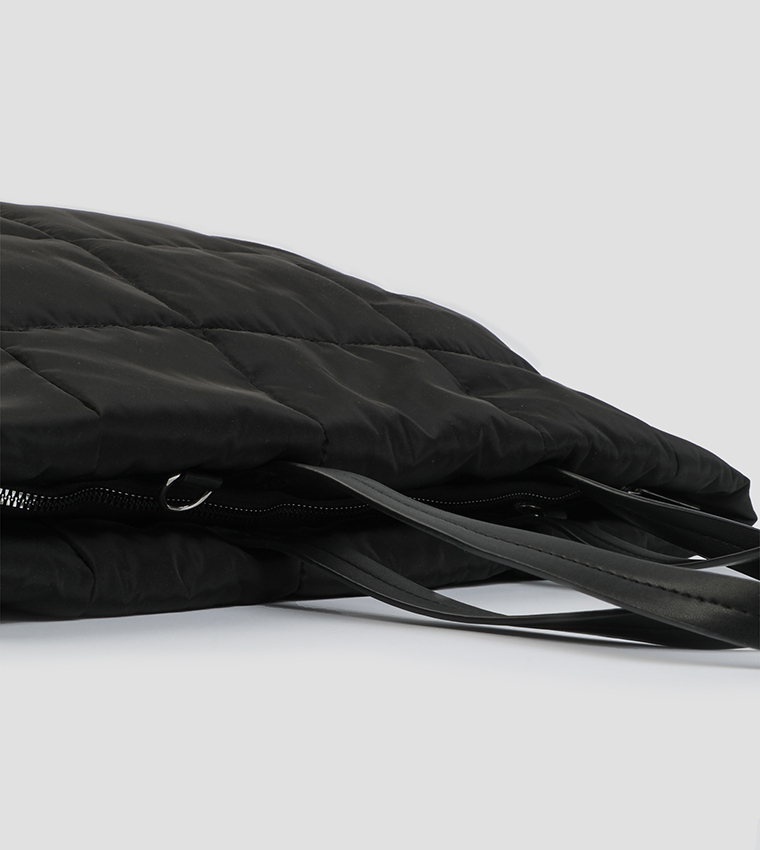 Buy Ardene Nylon Quilted Tote Bag In Black | 6thStreet UAE