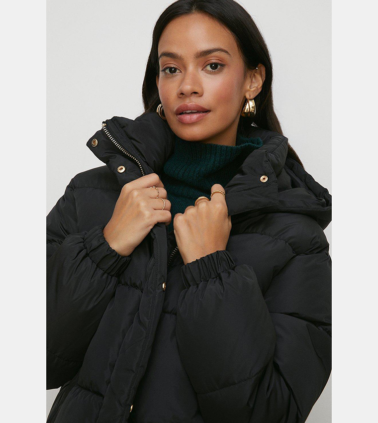 Buy Oasis Zip Through Puffer Jacket In Black | 6thStreet UAE
