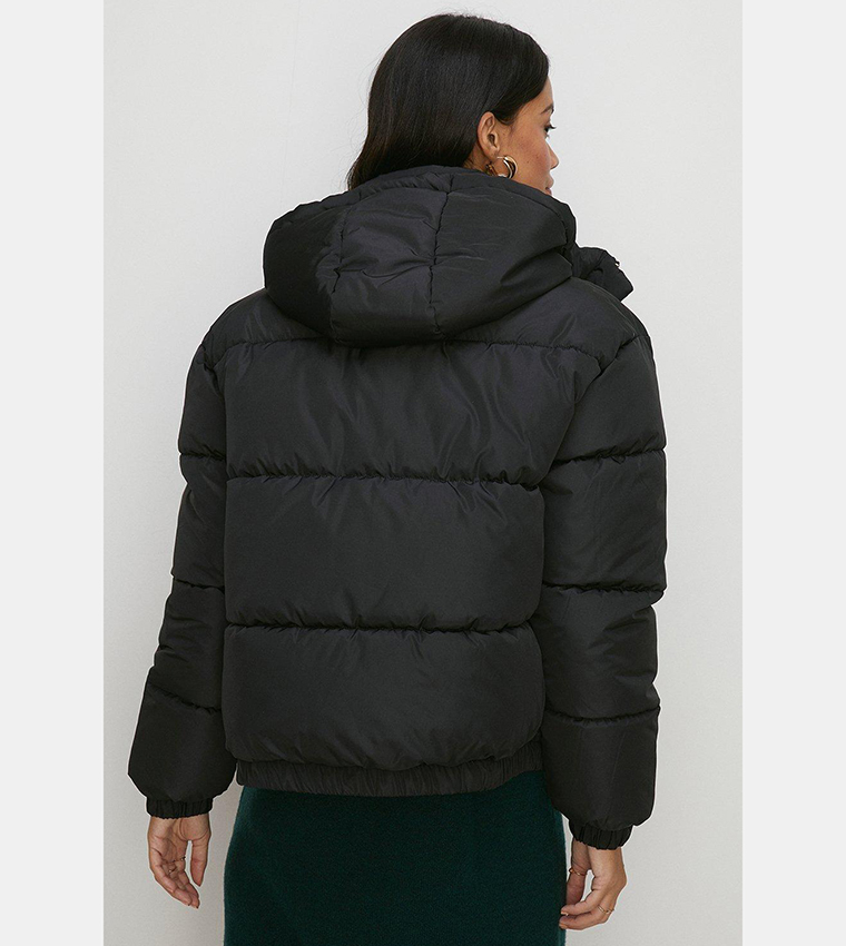 Buy Oasis Zip Through Puffer Jacket In Black | 6thStreet UAE