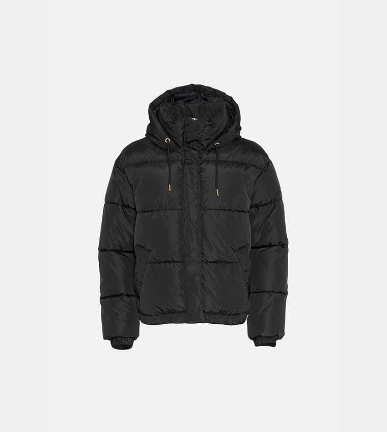 Buy Oasis Zip Through Puffer Jacket In Black | 6thStreet UAE