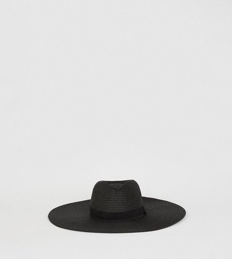 Buy Oasis Oversized Fedora Sun Hat Straw Hat In Black | 6thStreet Kuwait
